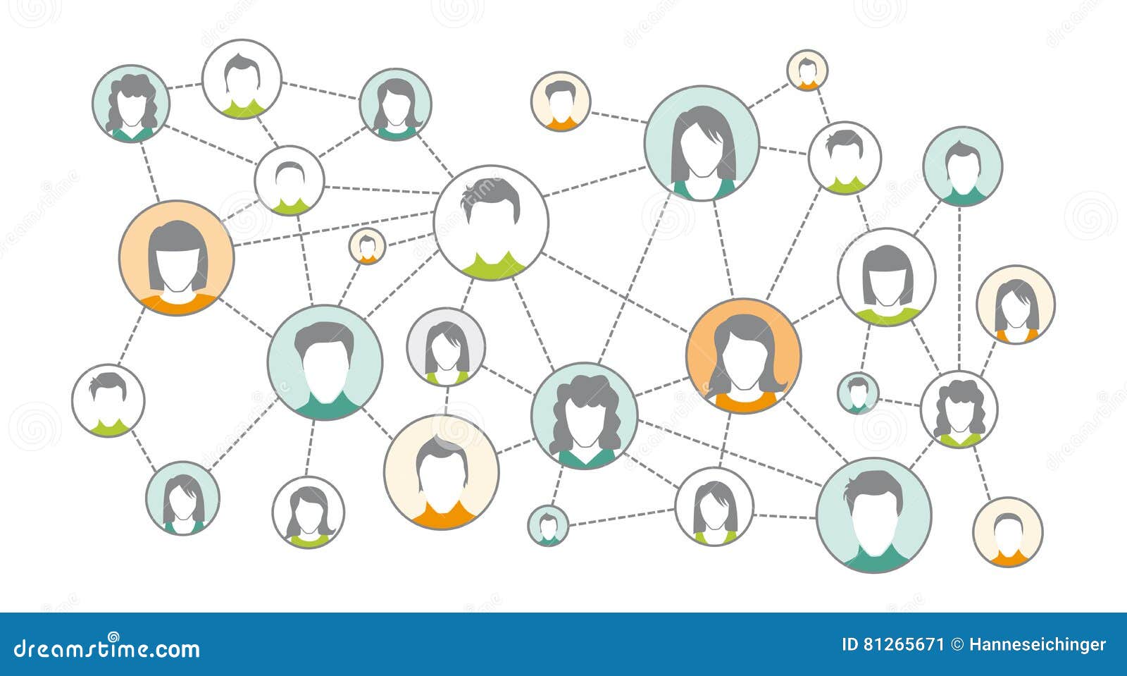 Graphic Representation of Social Media Network Stock Vector ...