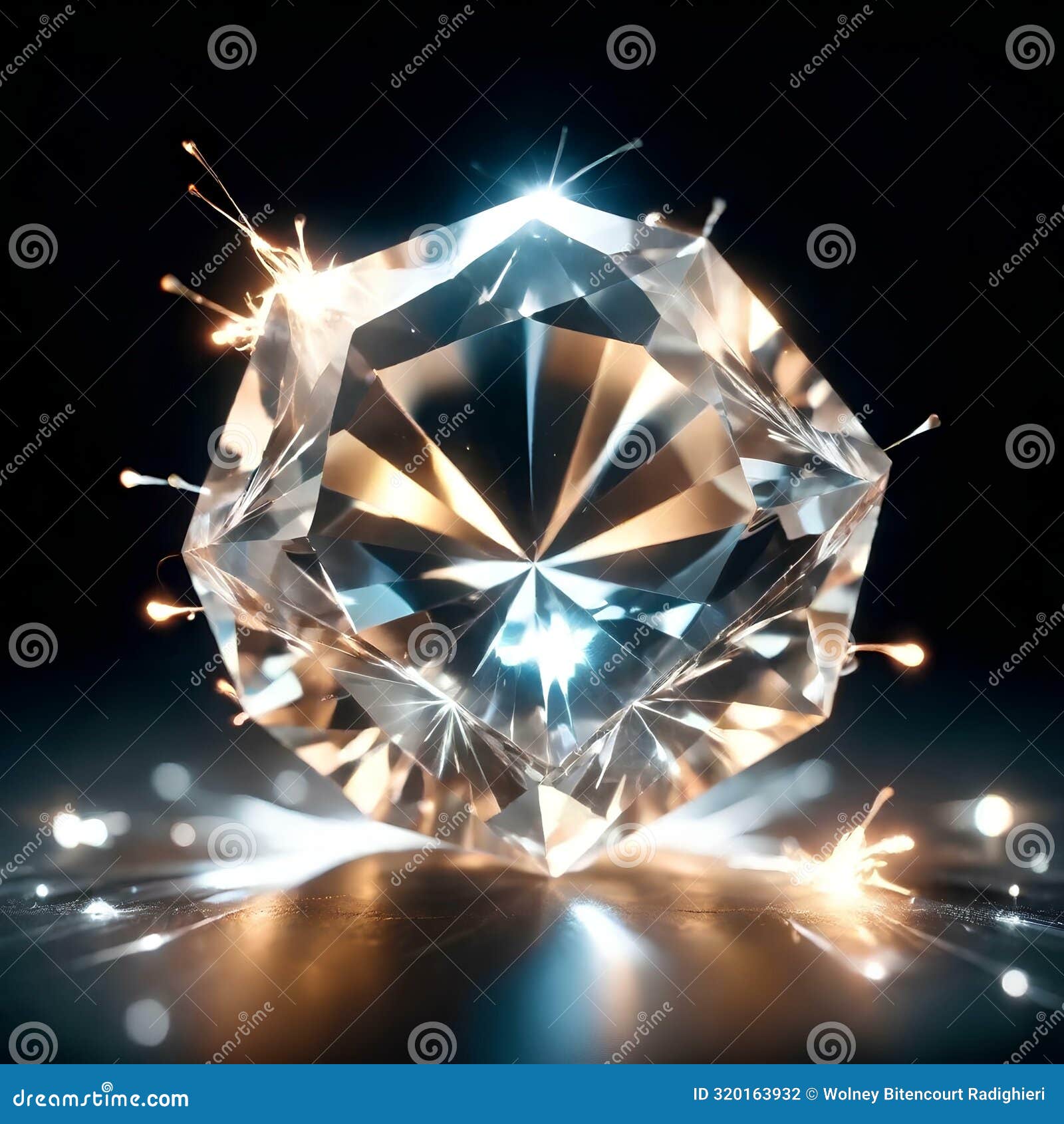 Image of Lights in a Diamond 8 Stock Illustration - Illustration of ...