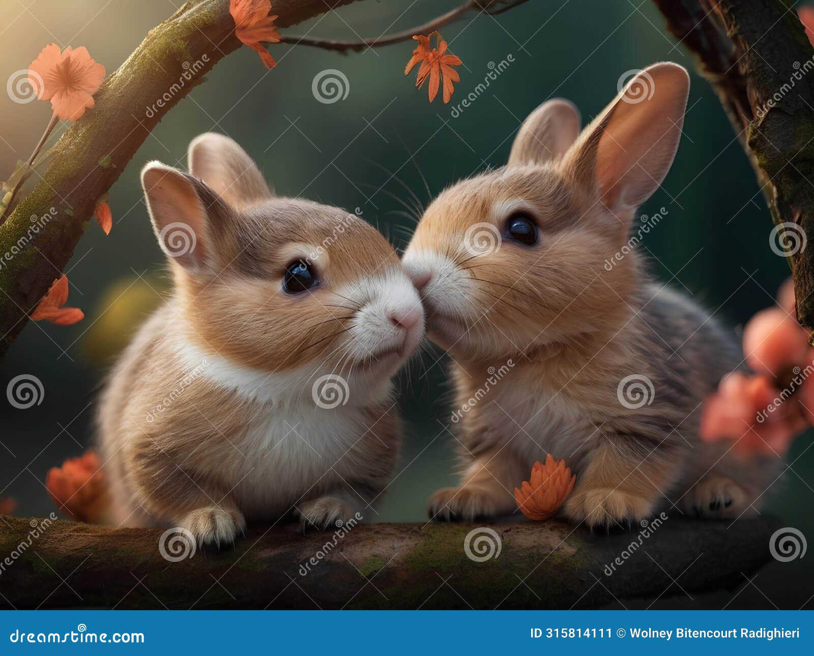 Image of Cute Animals Interacting 3 Stock Illustration - Illustration ...