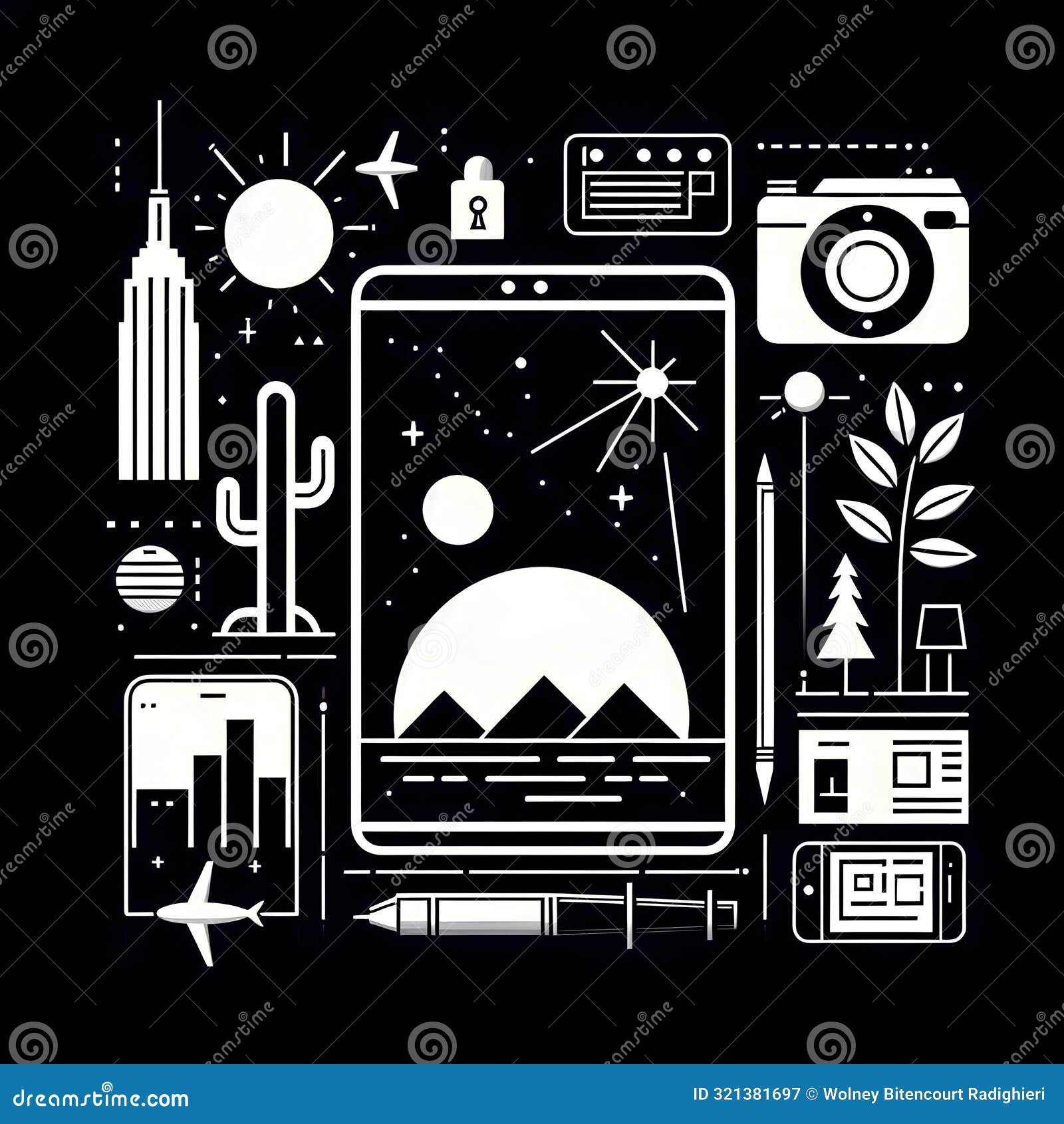 Vector Image of Everyday Things Stock Illustration - Illustration of ...