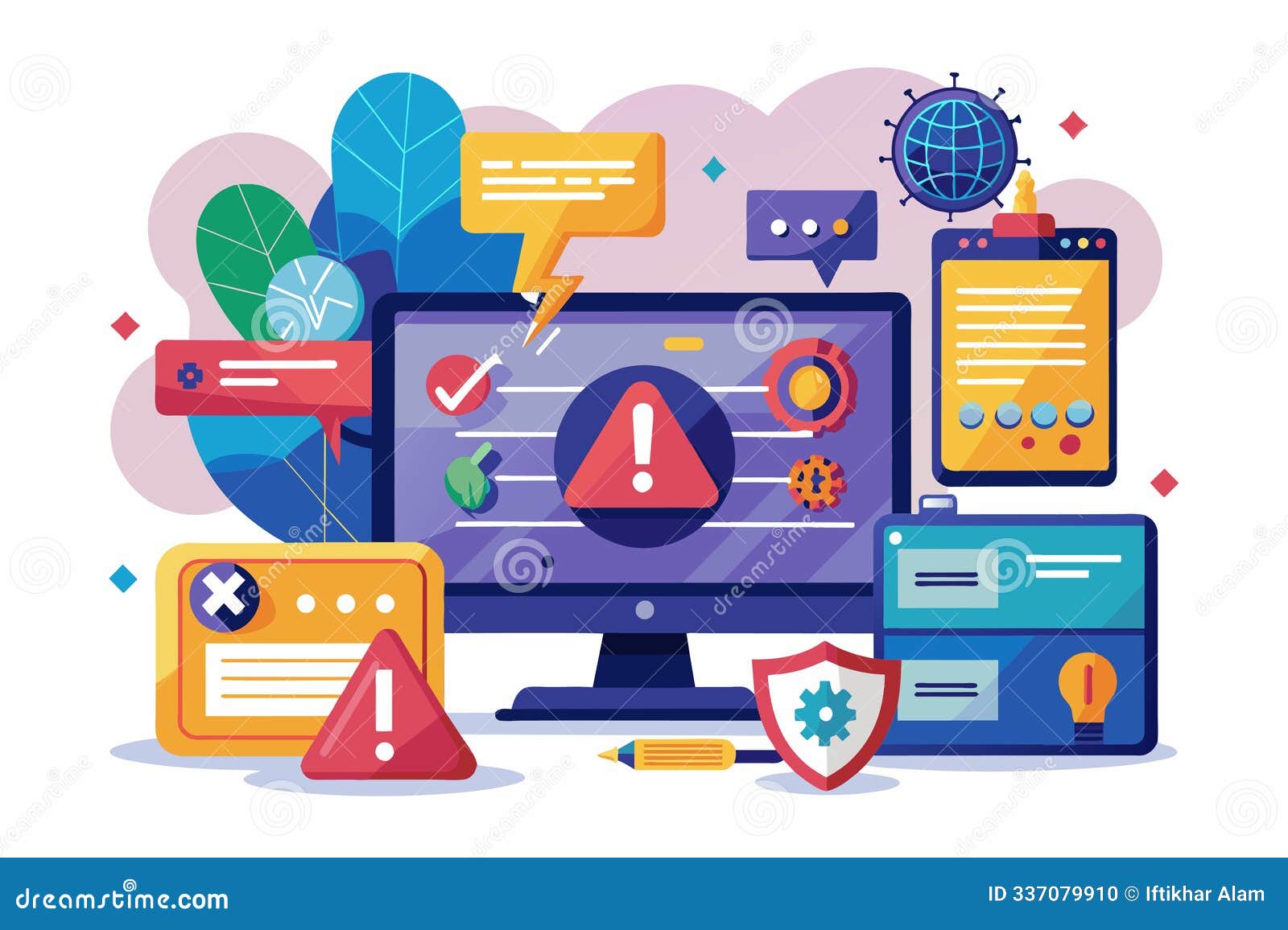 A Graphic Representing an Internet Network Error Analysis Displaying ...