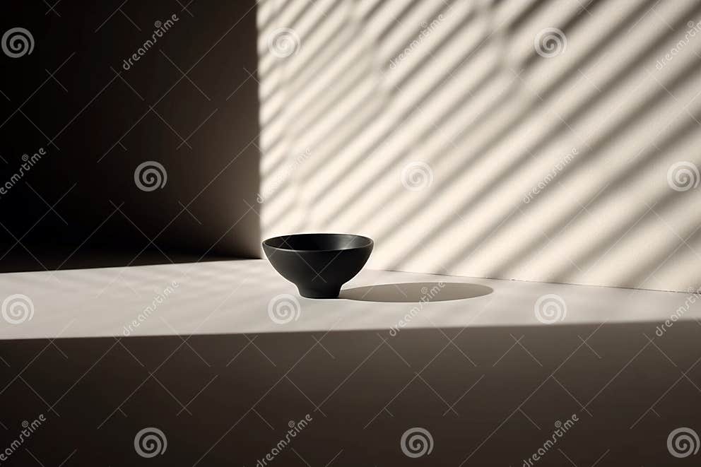 Abstract Minimalist Composition of Objects and Hard Casting Shadows Stock Illustration ...