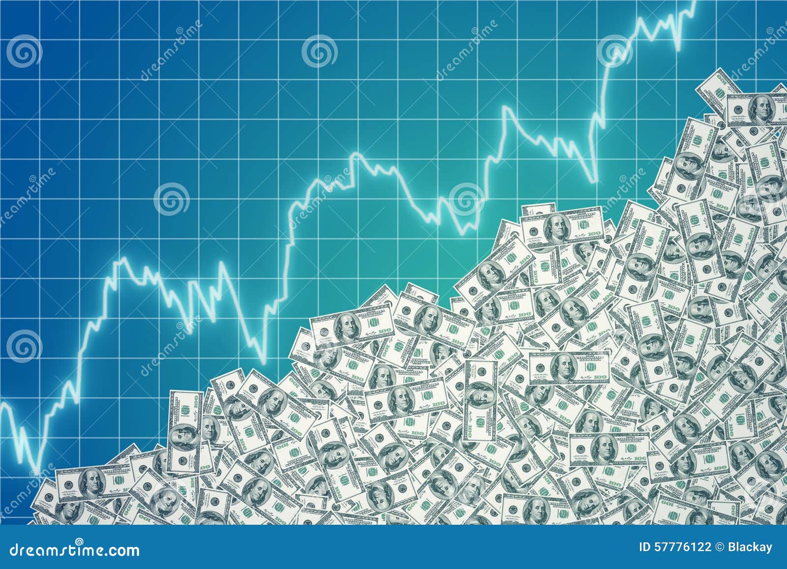 Graphic of rising dollar stock illustration. Illustration of marketing ...