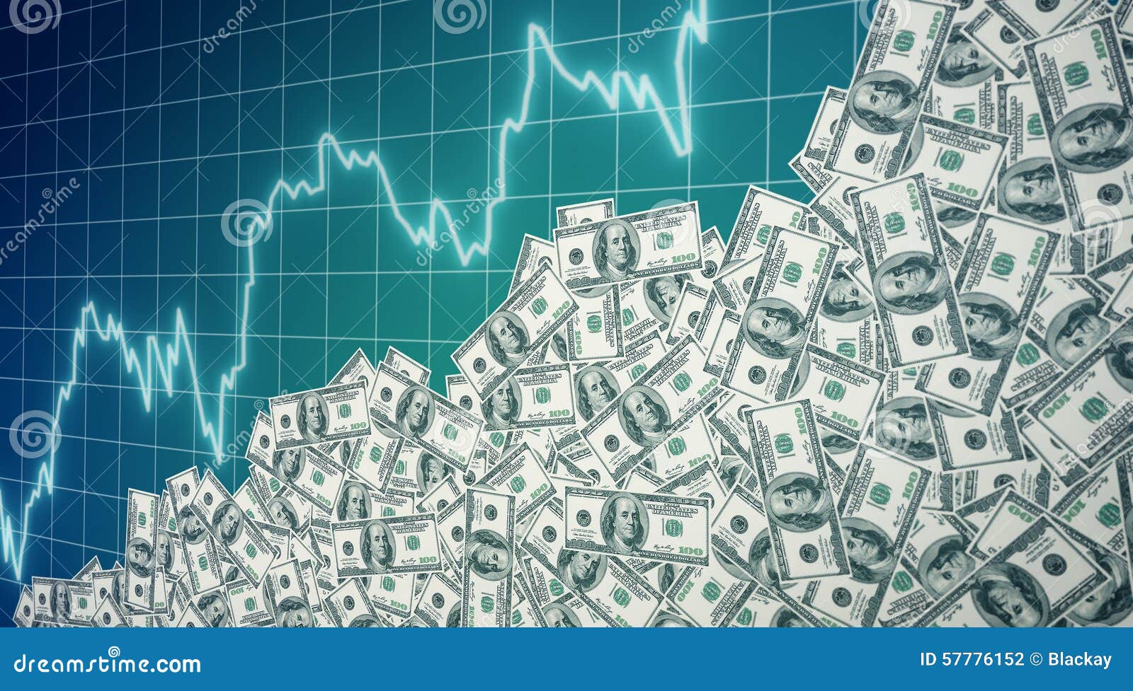 Graphic of rising dollar stock illustration. Illustration of market ...