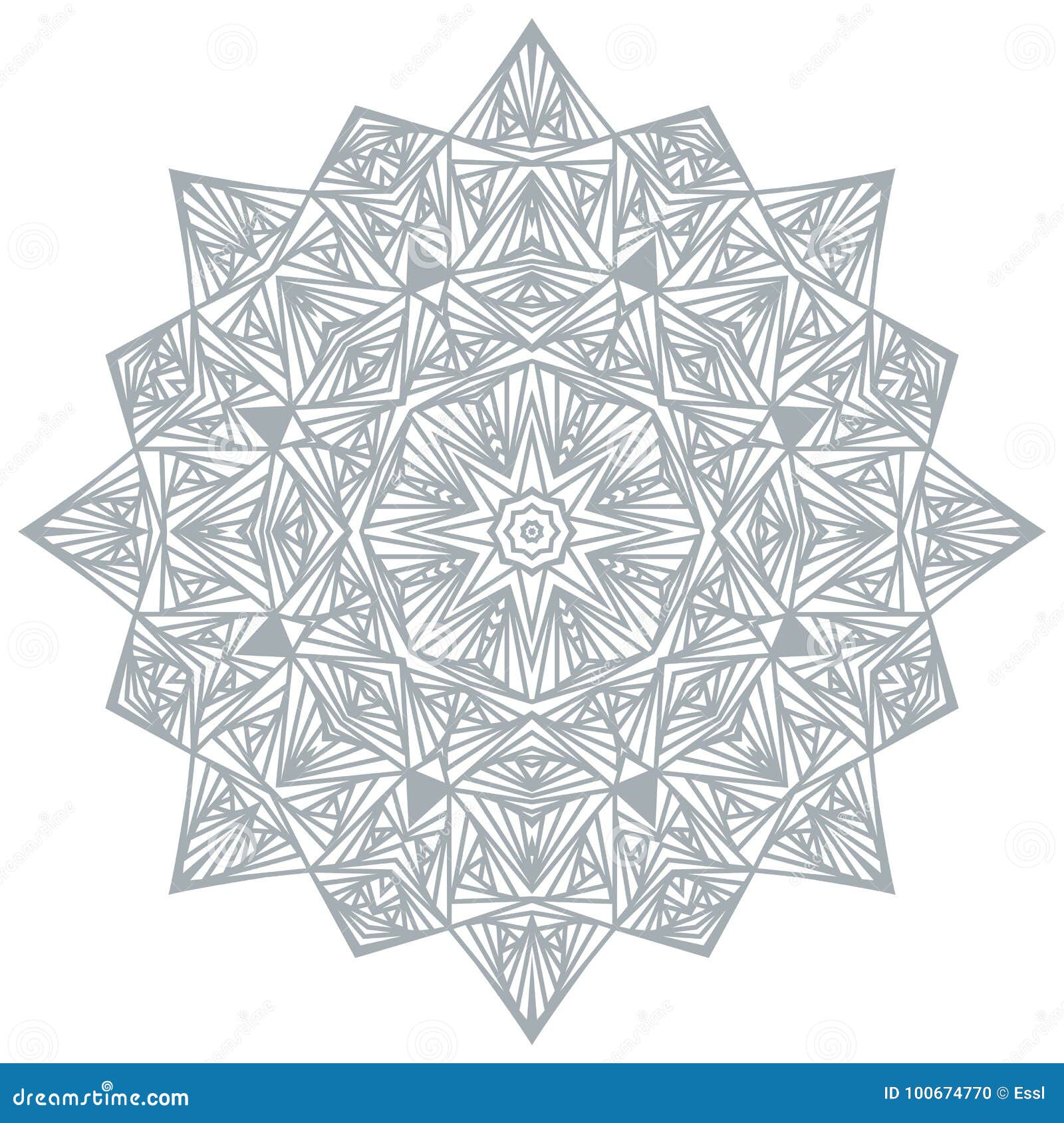 Graphic Round Decorative Pattern. Stock Illustration - Illustration of ...