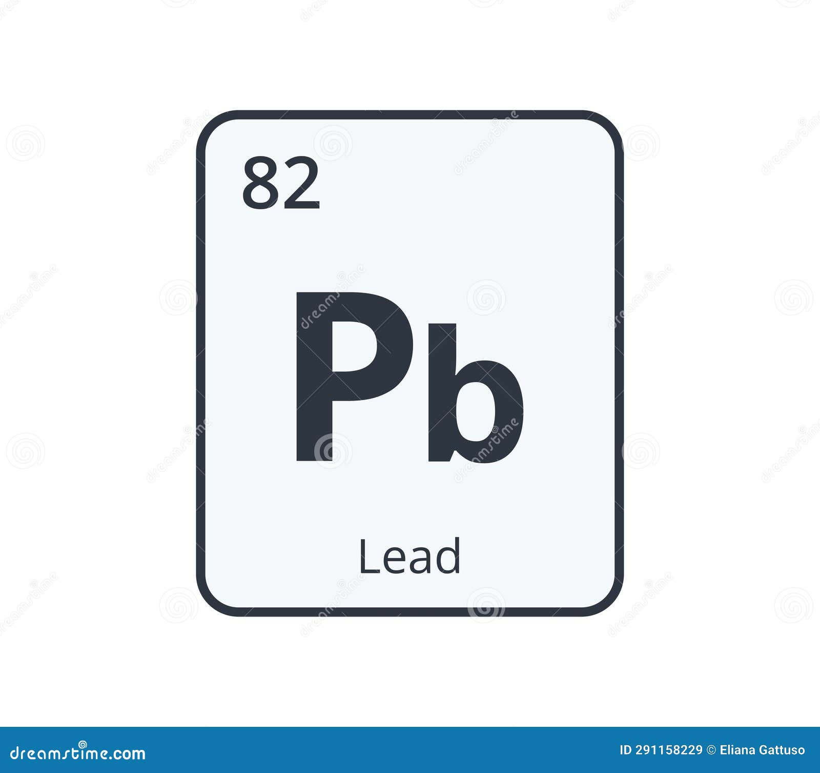 Lead Chemical Symbol. stock illustration. Illustration of icon - 291158229