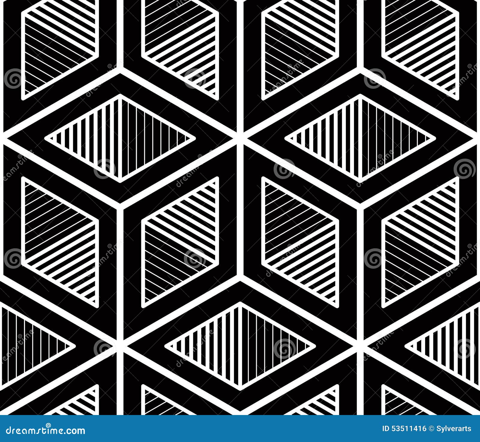 Graphic Seamless Abstract Pattern, Regular Geometric Black and W Stock ...