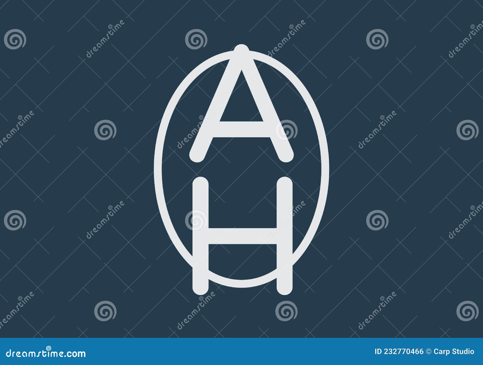 Graphic Shape of AH Initial Letter Stock Vector - Illustration of line ...