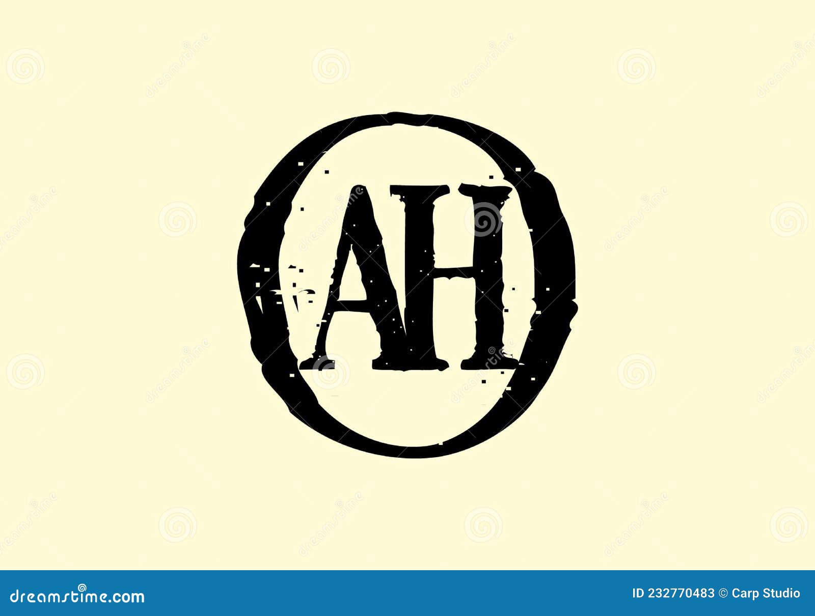Graphic Shape of AH Initial Letter Stock Vector - Illustration of ...