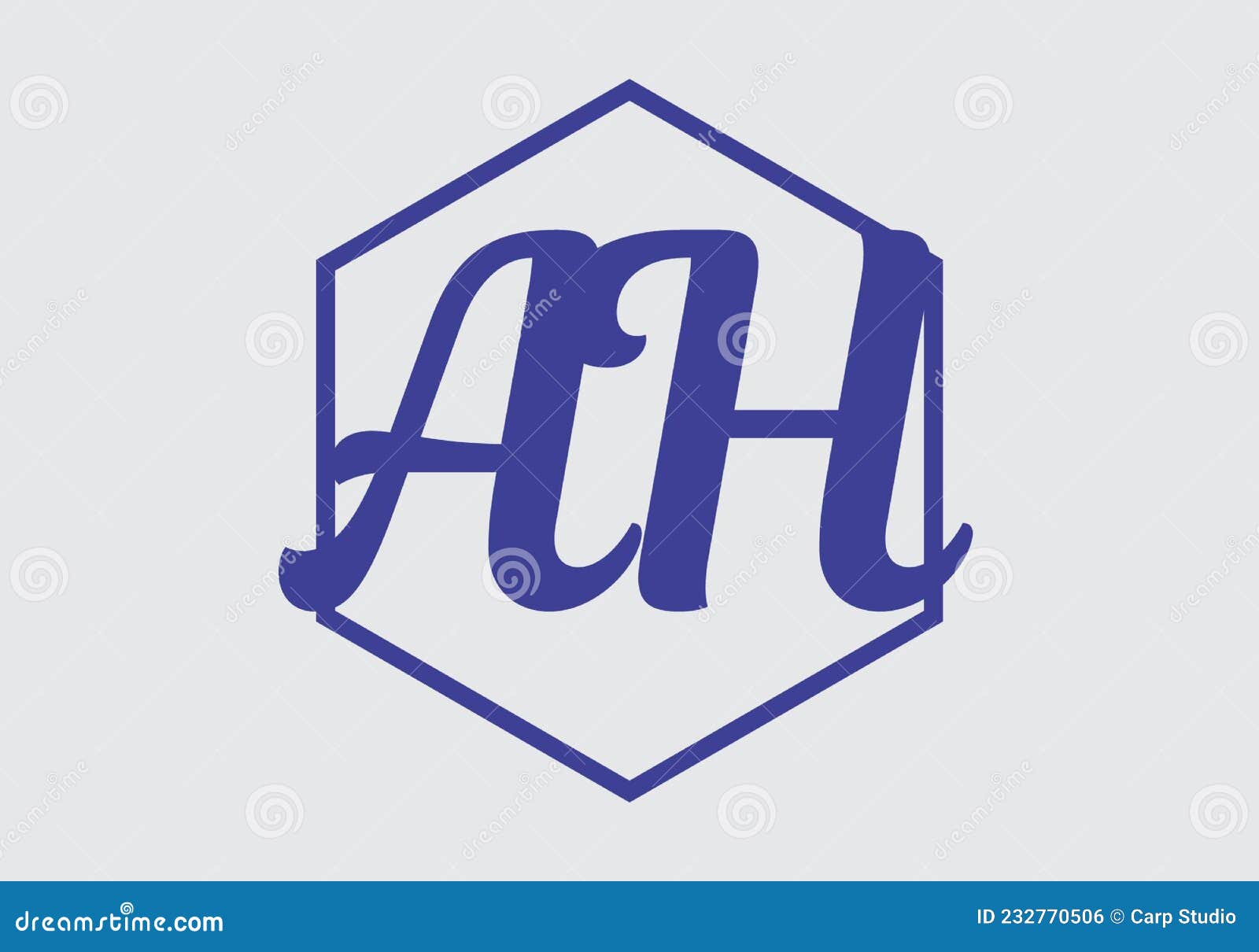 Graphic Shape of AH Initial Letter Stock Vector - Illustration of ...