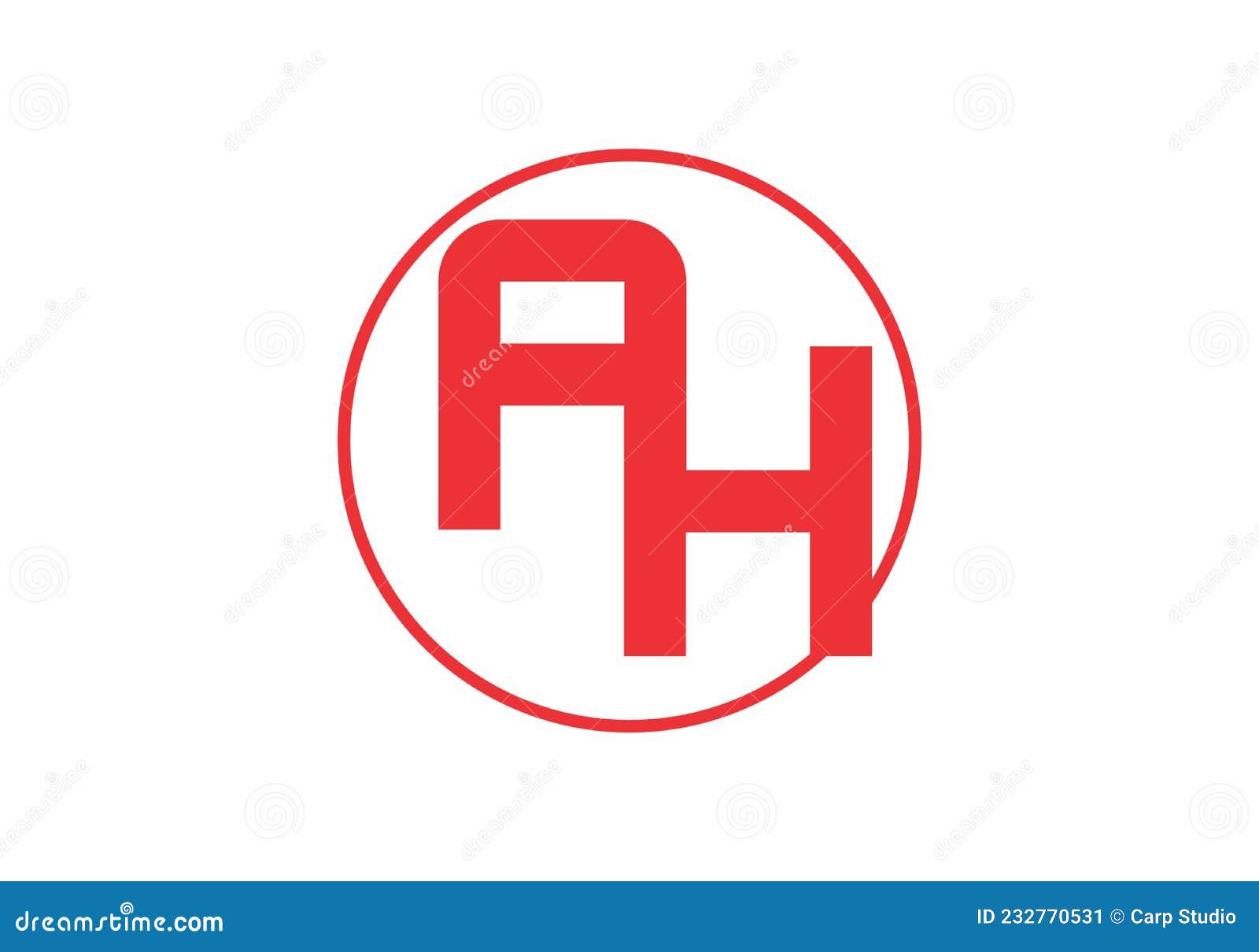 Graphic Shape of AH Initial Letter Stock Vector - Illustration of ...