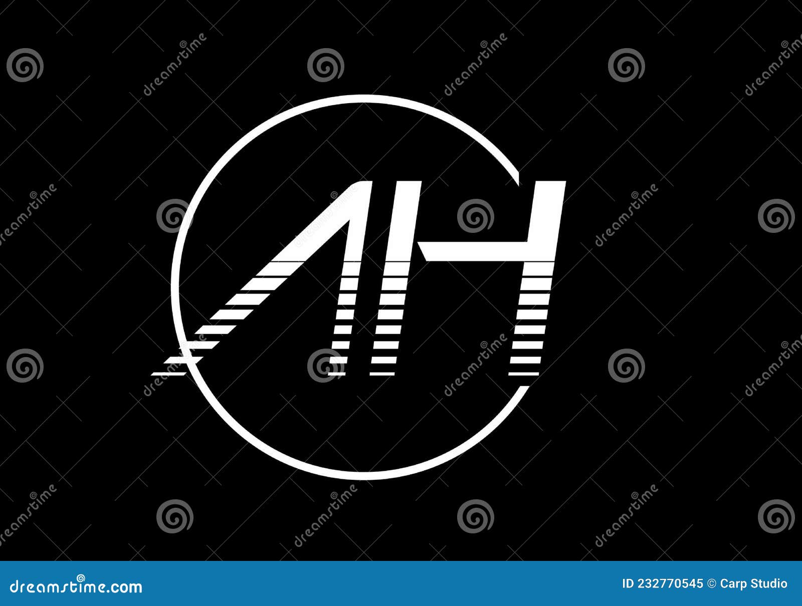 Graphic Shape of AH Initial Letter Stock Vector - Illustration of logo ...
