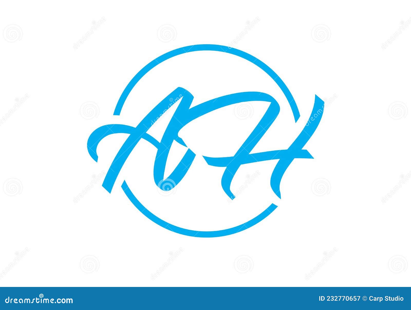 Graphic Shape of AH Initial Letter Stock Vector - Illustration of ...