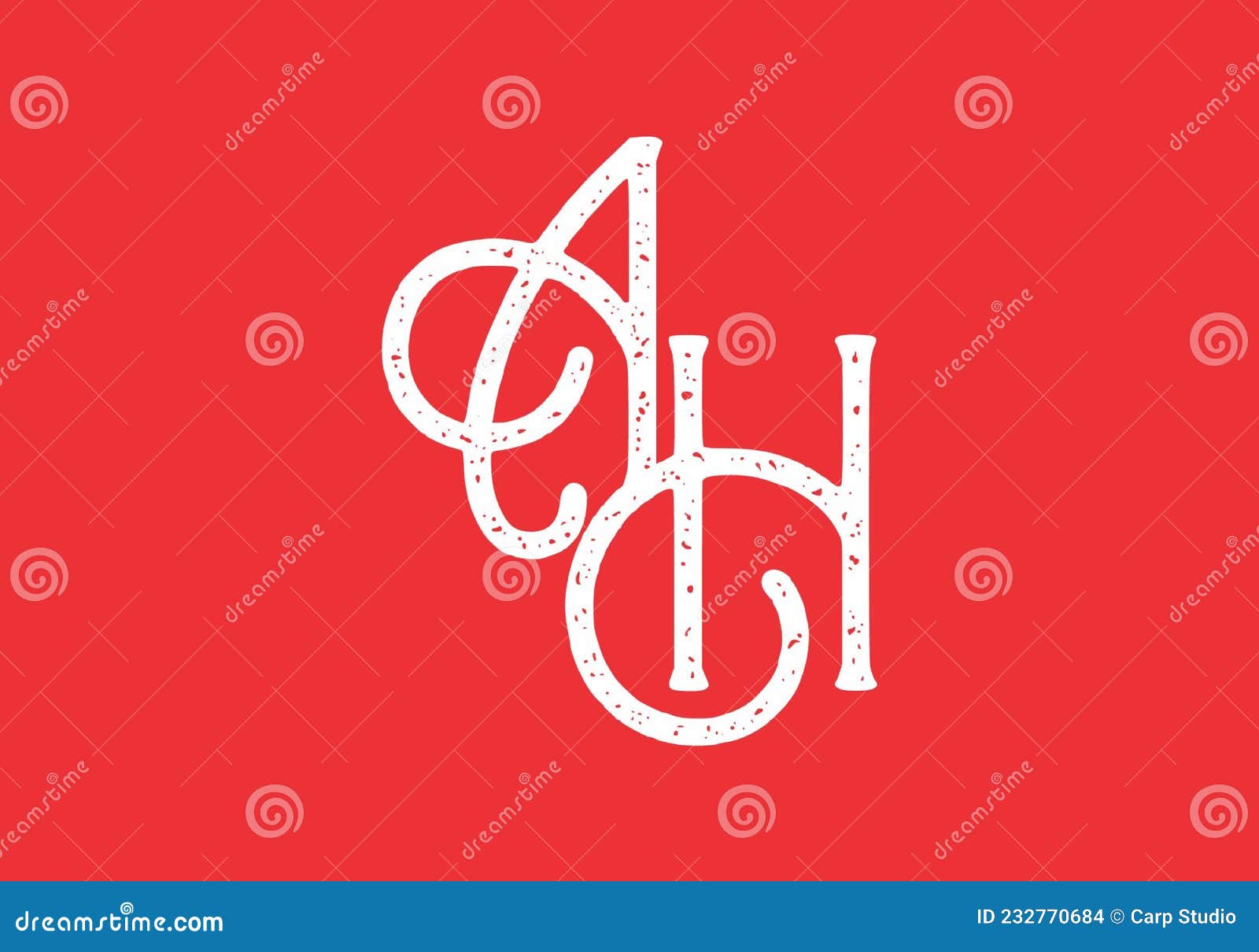 Graphic Shape of AH Initial Letter Stock Vector - Illustration of black ...