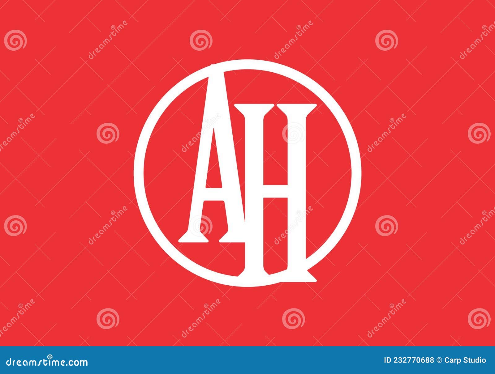 Graphic Shape of AH Initial Letter Stock Vector - Illustration of brand ...