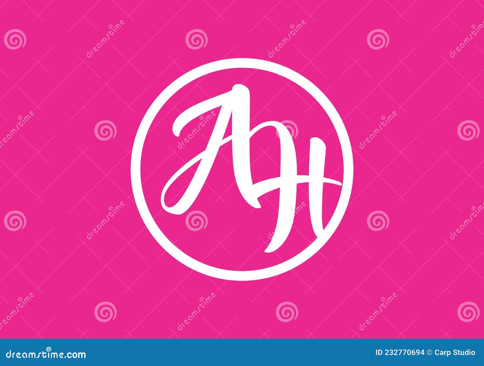 Graphic Shape of AH Initial Letter Stock Vector - Illustration of ...