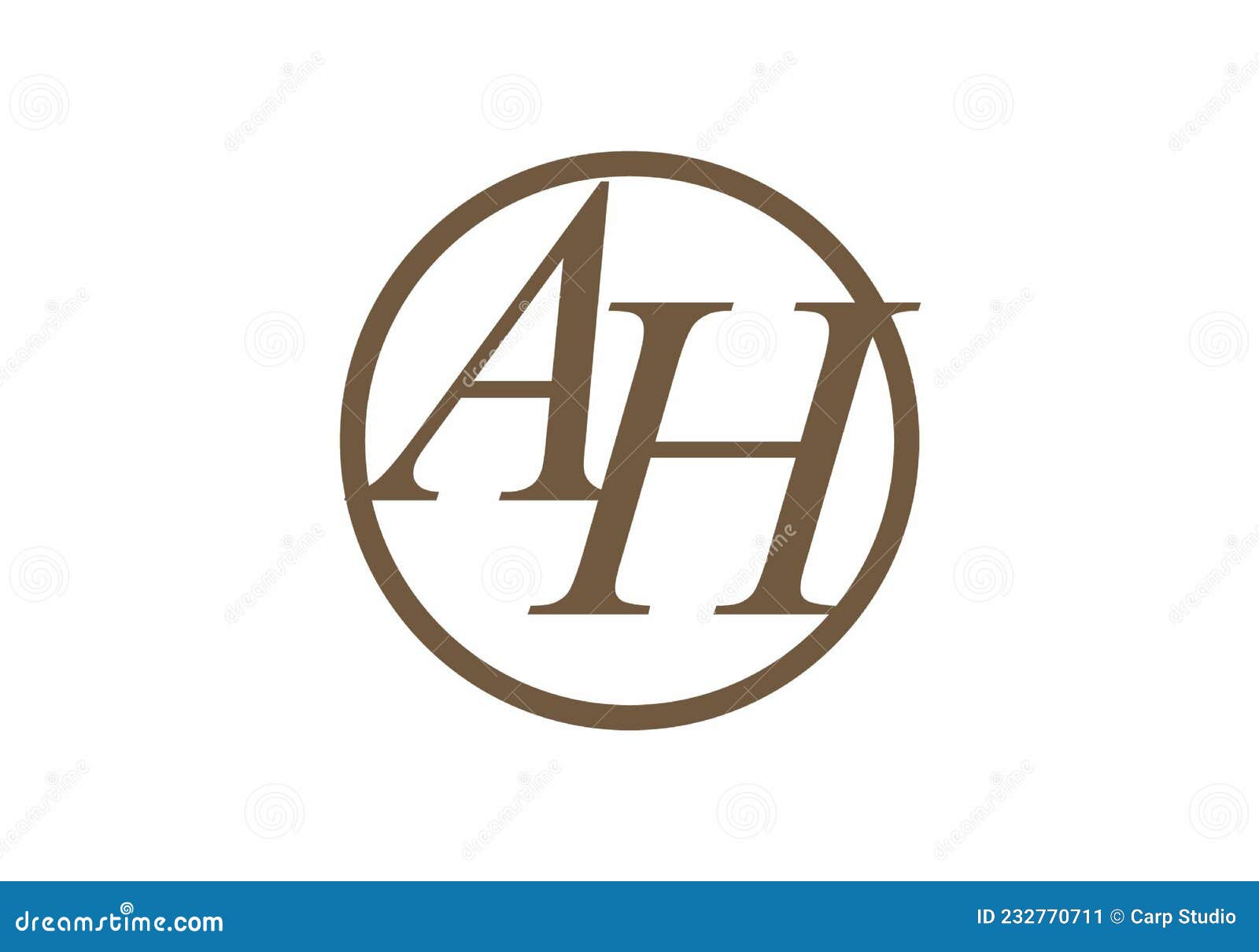Graphic Shape of AH Initial Letter Stock Vector - Illustration of ...