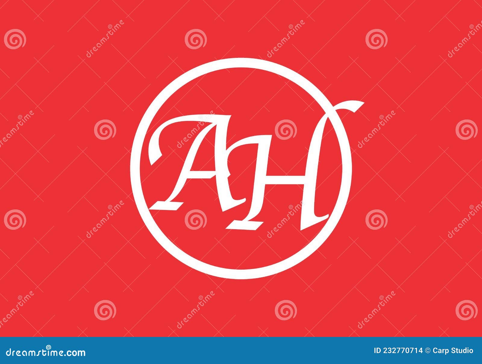 Graphic Shape of AH Initial Letter Stock Vector - Illustration of ...