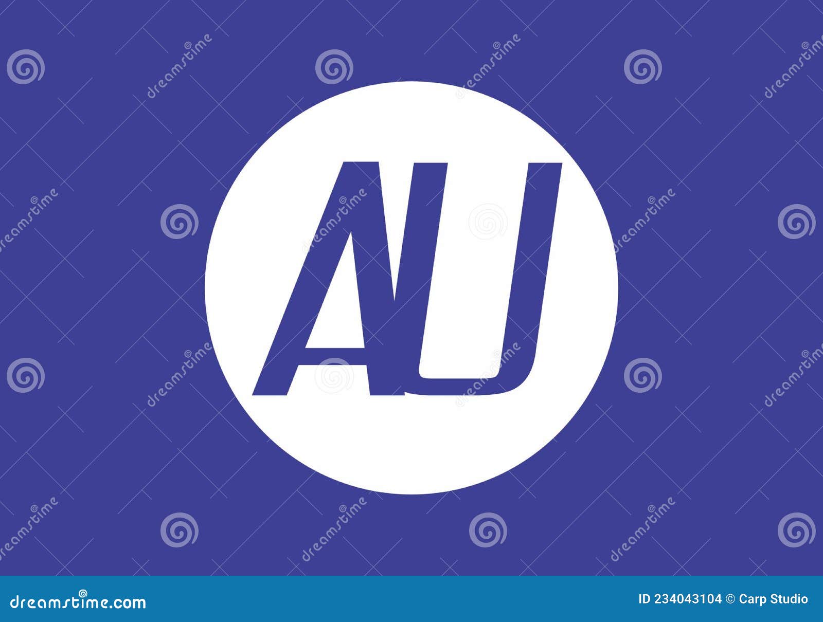 Graphic Shape of AU Initial Letter Stock Vector - Illustration of ...