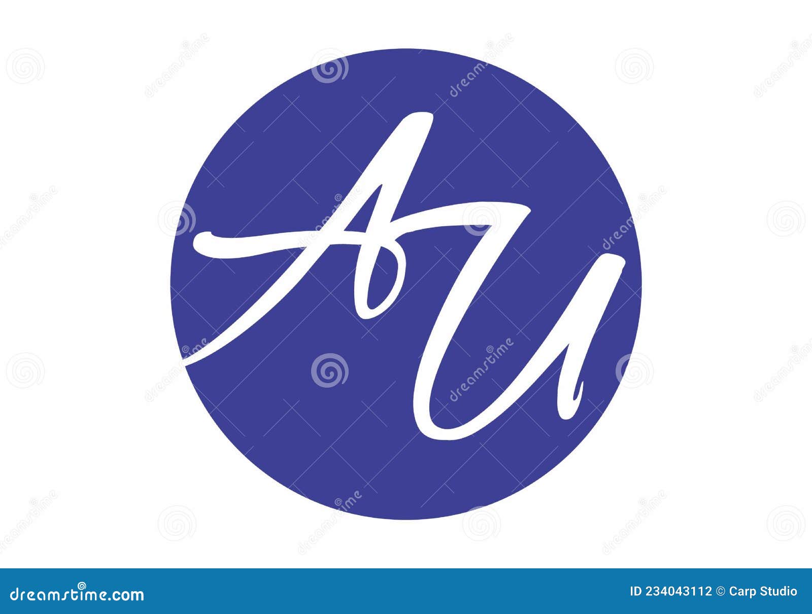 Graphic Shape of AU Initial Letter Stock Vector - Illustration of ...