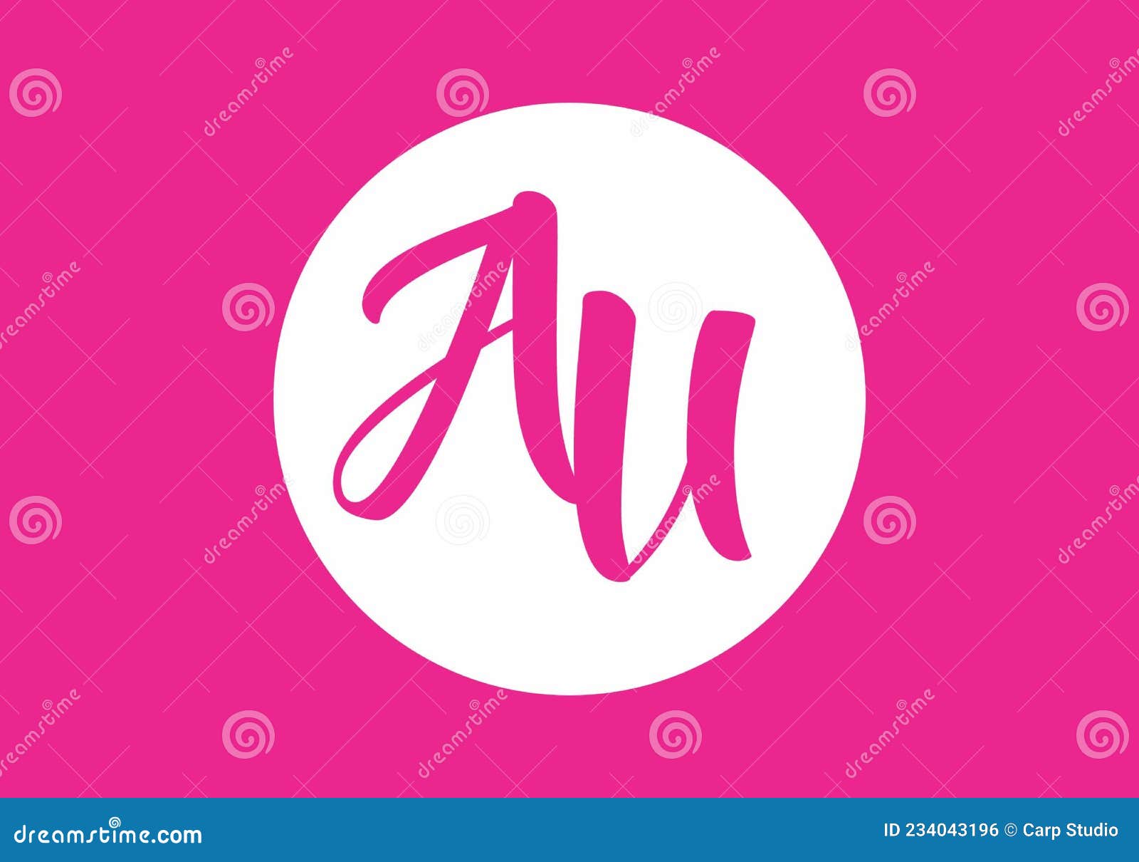 Graphic Shape of AU Initial Letter Stock Vector - Illustration of ...