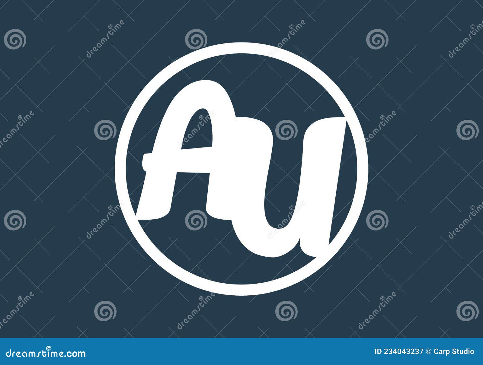 Graphic Shape of AU Initial Letter Stock Vector - Illustration of ...