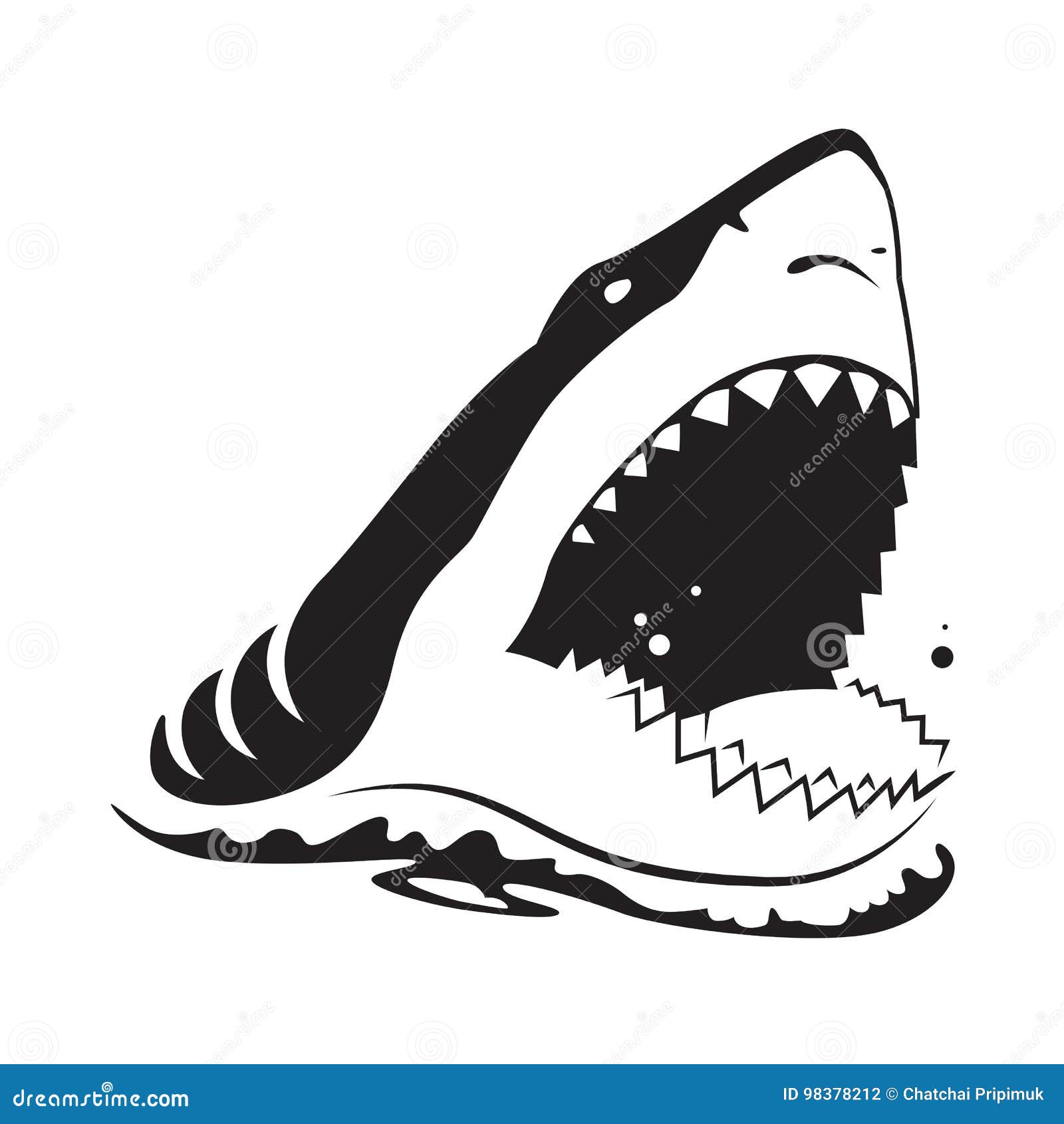 Graphic shark, vector stock vector. Illustration of isolate - 98378212