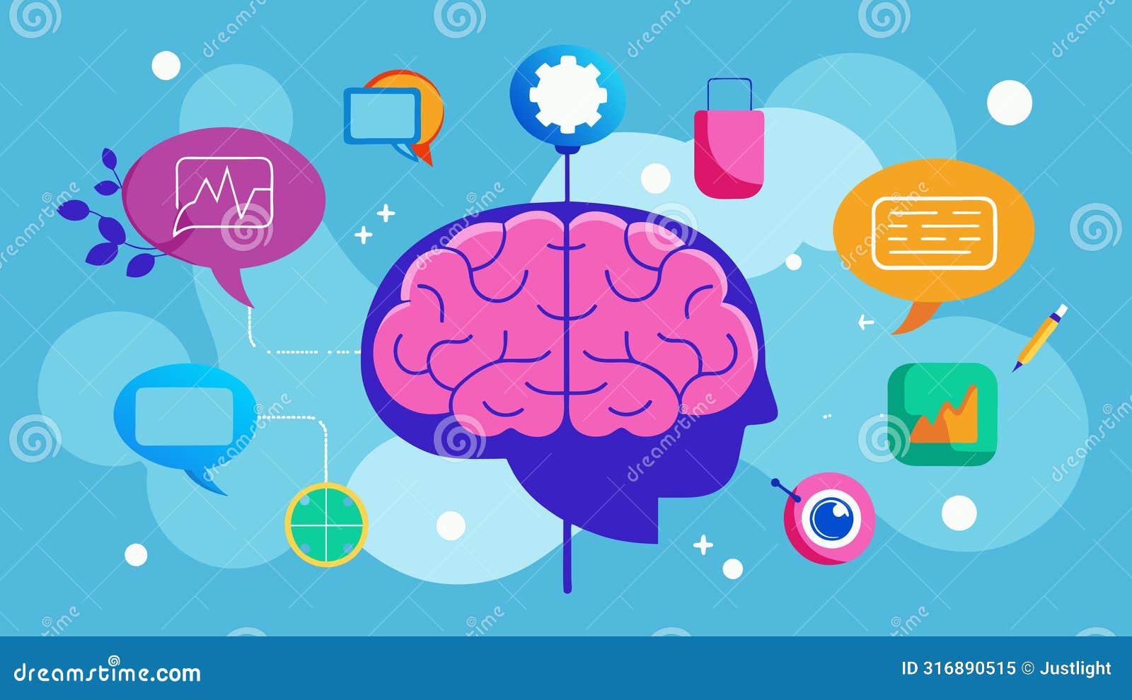 A Graphic Showing The Different Brain Regions Involved In Language ...