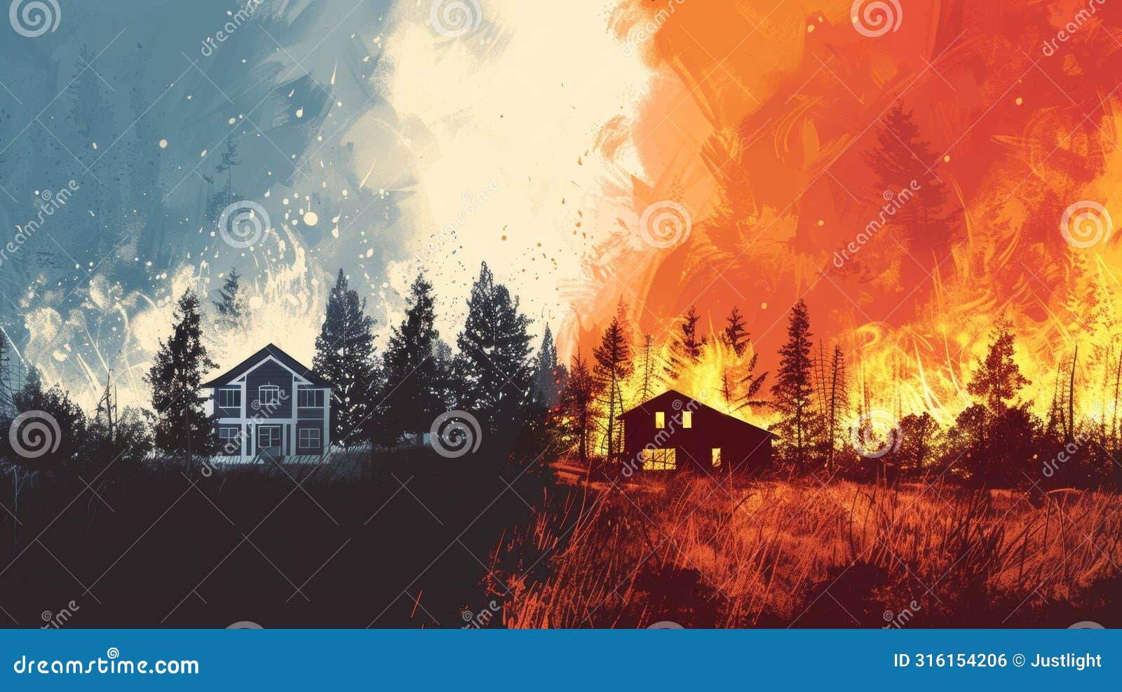A Graphic Showing the Four Stages of a Wildfire and How Quickly it Can ...