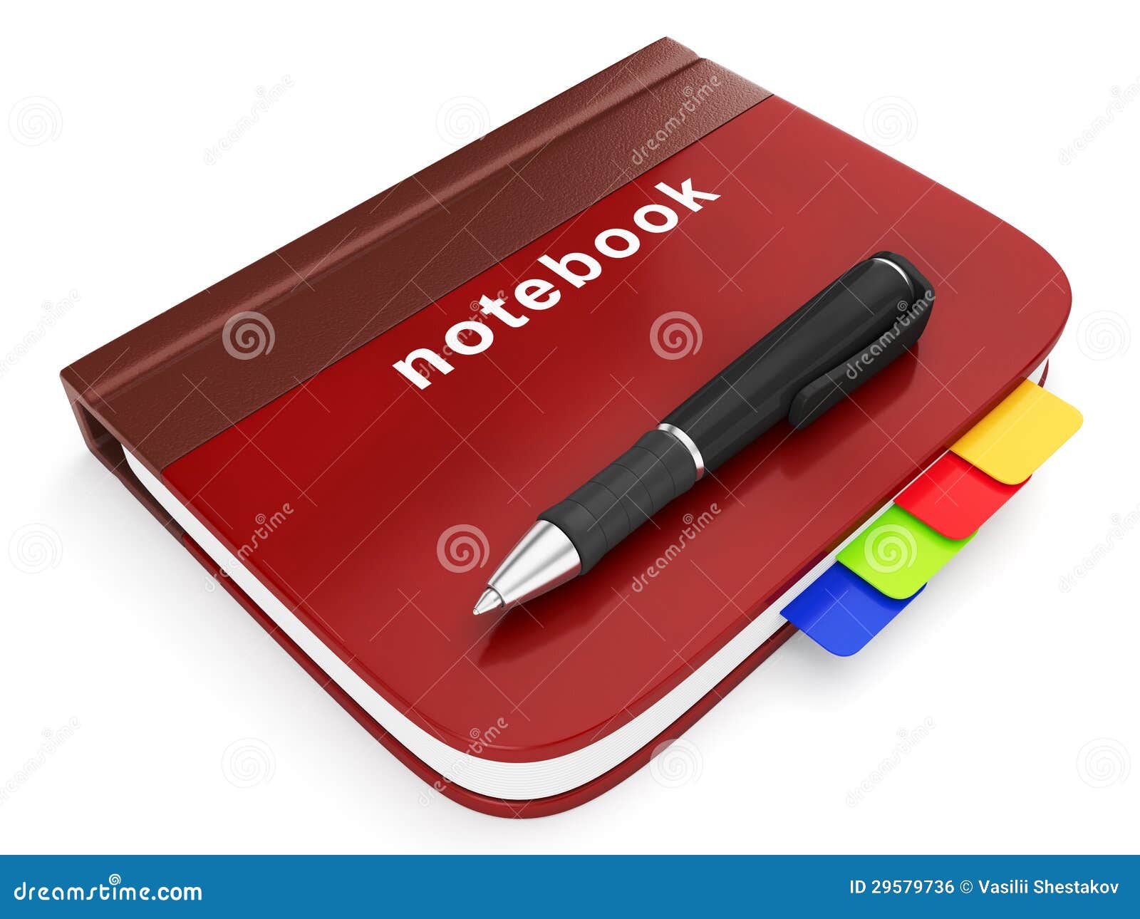 Graphic Showing a Notebook with a Pen Stock Illustration - Illustration ...