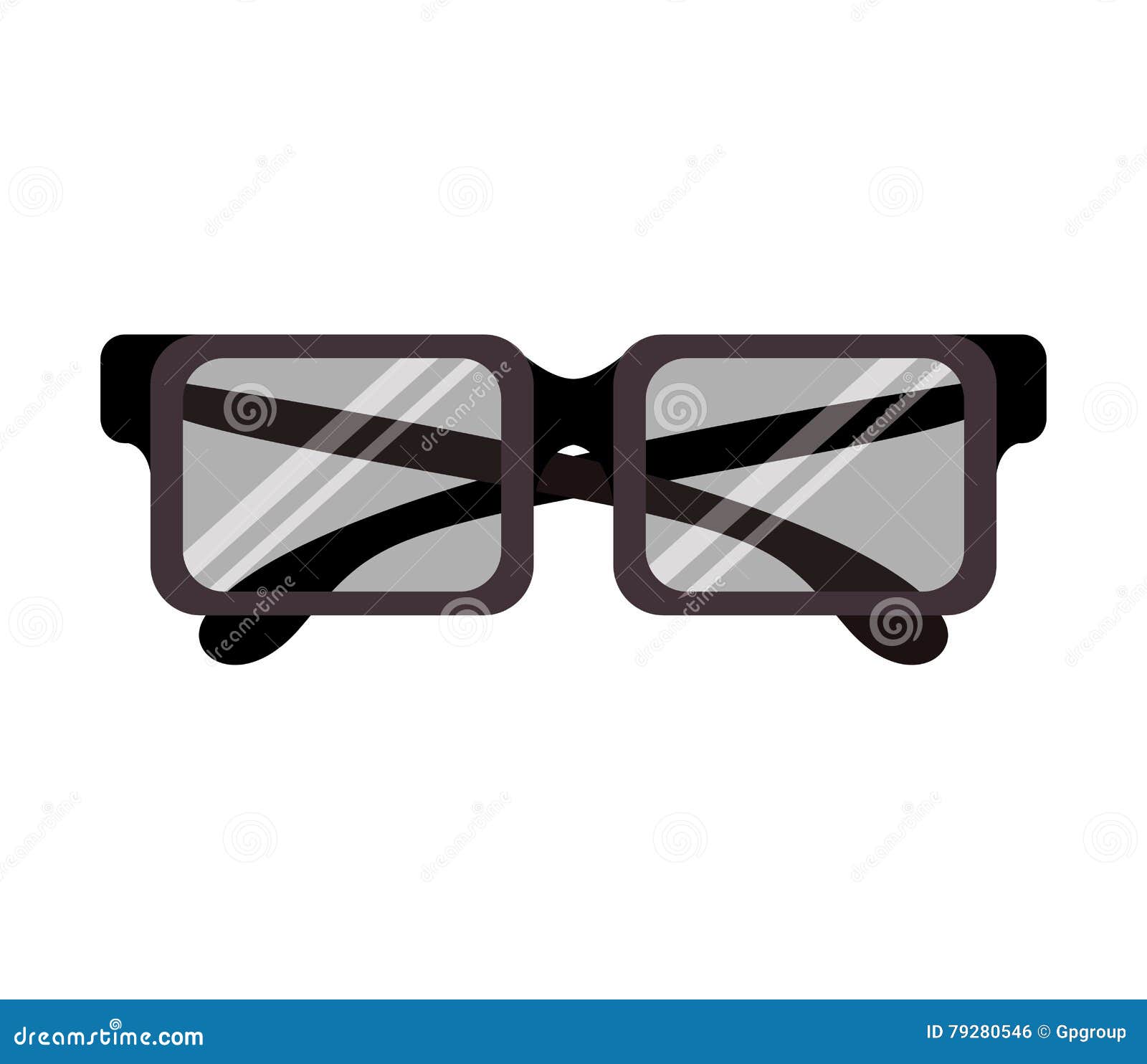 Graphic with Square Glasses Lens Stock Vector - Illustration of ...