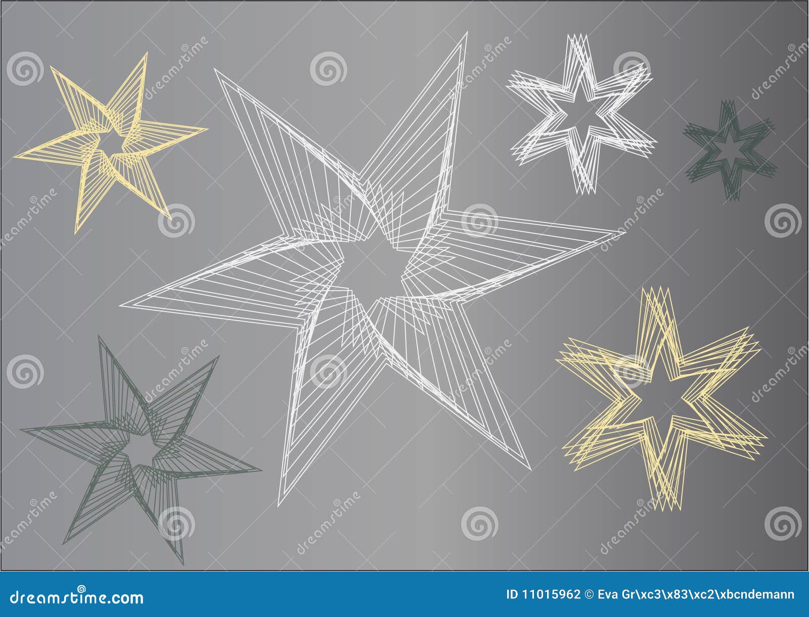 Graphic Stars in Grey Color Shades Stock Vector - Illustration of ...
