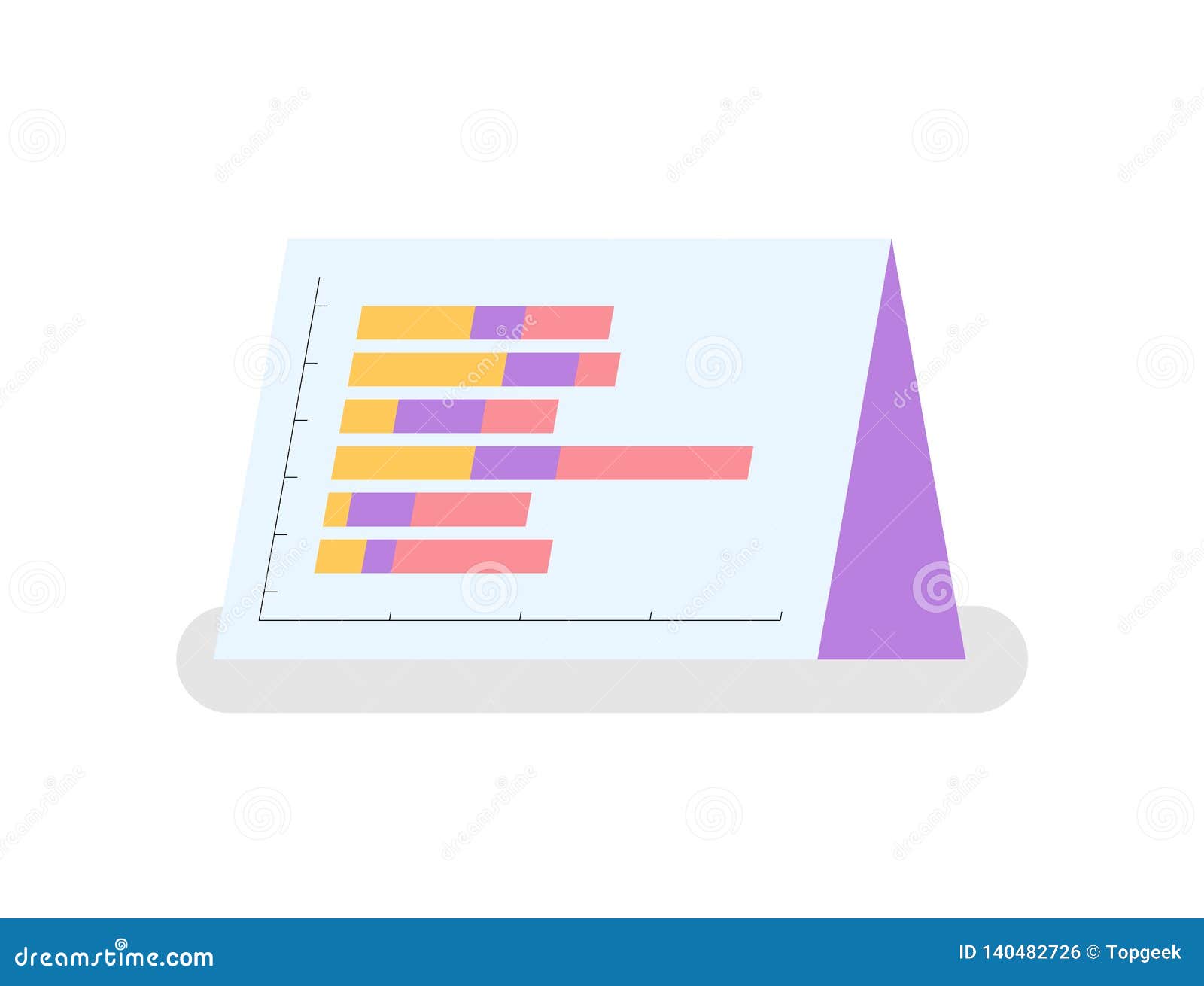 Graphic or Statistical Chart, Scale and Color Bars Stock Vector ...