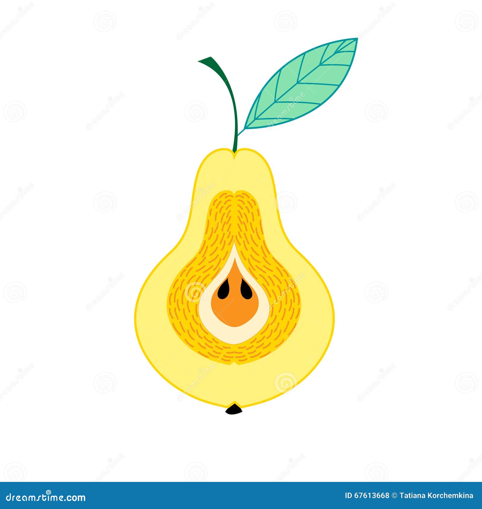 Graphic symbol of a pear stock vector. Illustration of harvest - 67613668