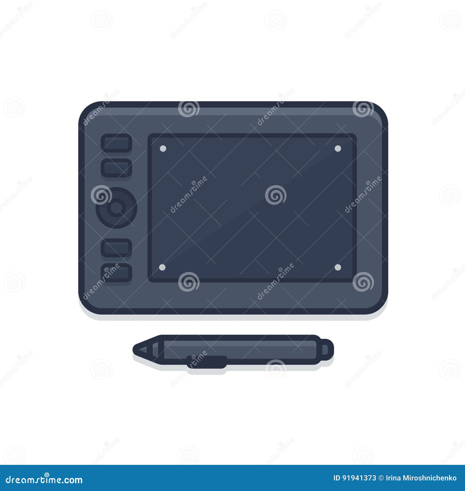 Graphic tablet icon stock vector. Illustration of business - 91941373