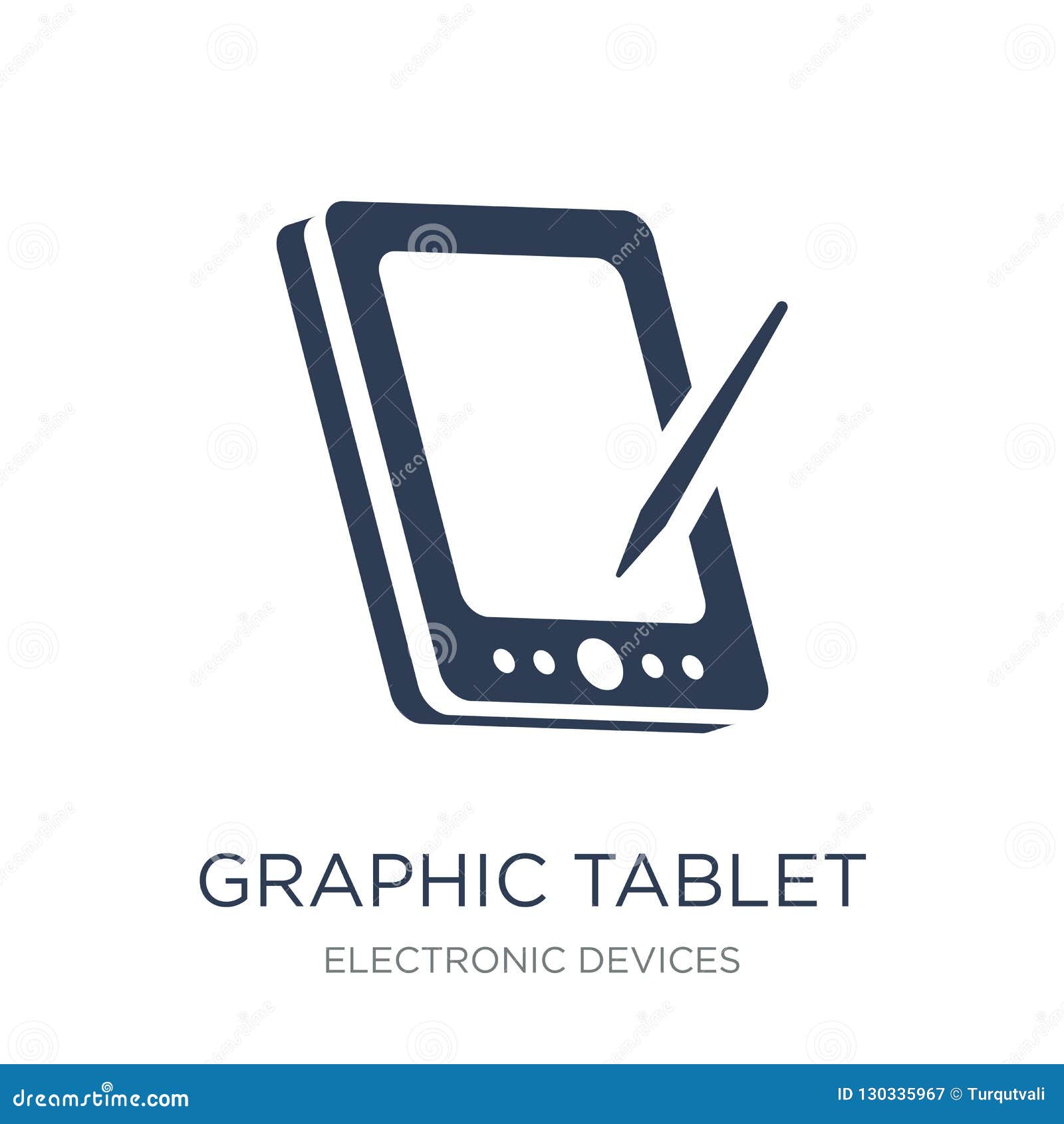 Graphic Tablet Icon. Trendy Flat Vector Graphic Tablet Icon on W Stock ...