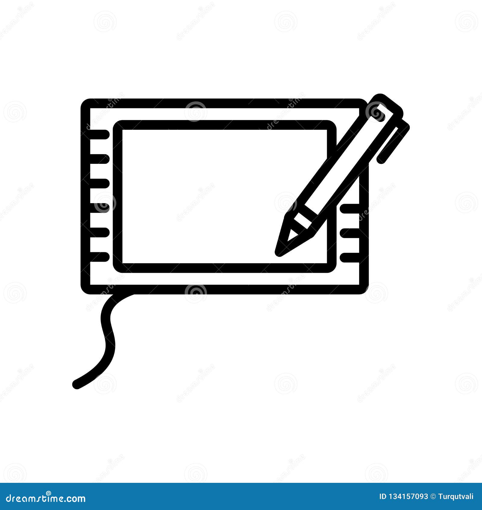 Graphic Tablet Icon Vector Isolated on White Background, Graphic Tablet ...