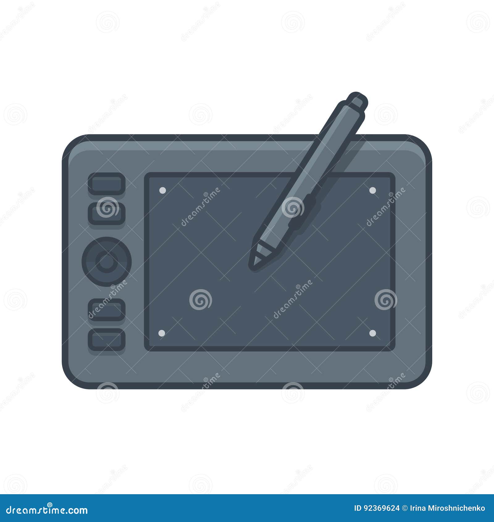 Graphic Tablet Template Vector Illustration Isolated On Transparent ...