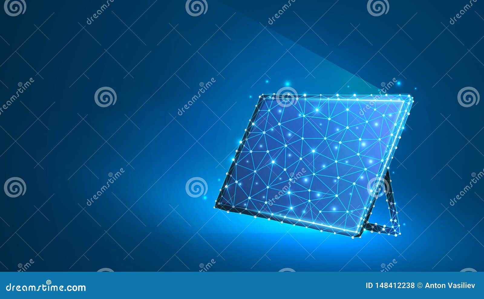 Graphic Tablet, Laptop, Notebook Composed of Polygons. Devices ...