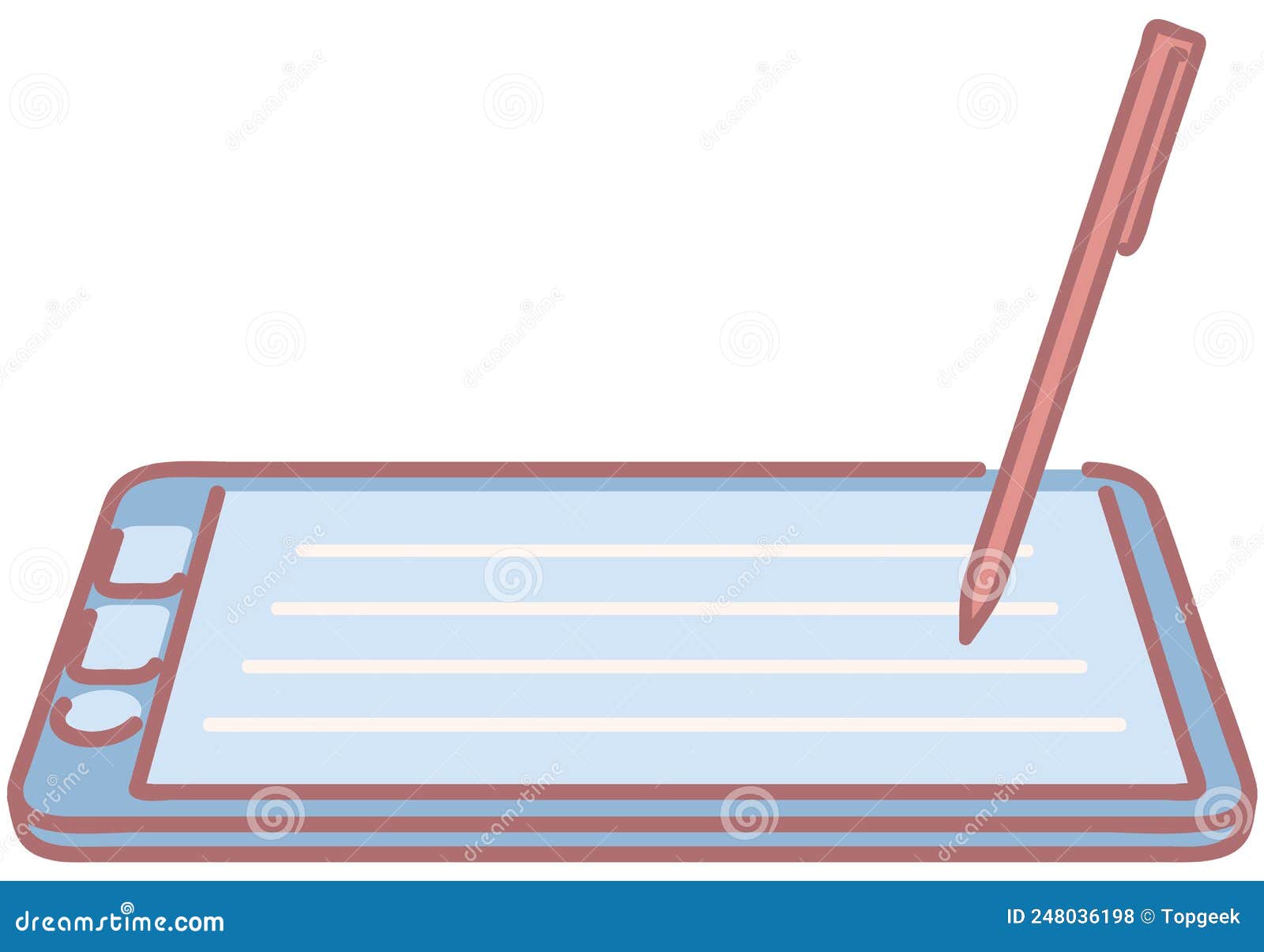 Graphic Tablet and Pen, Touchscreen Gadget. Device for Entering ...