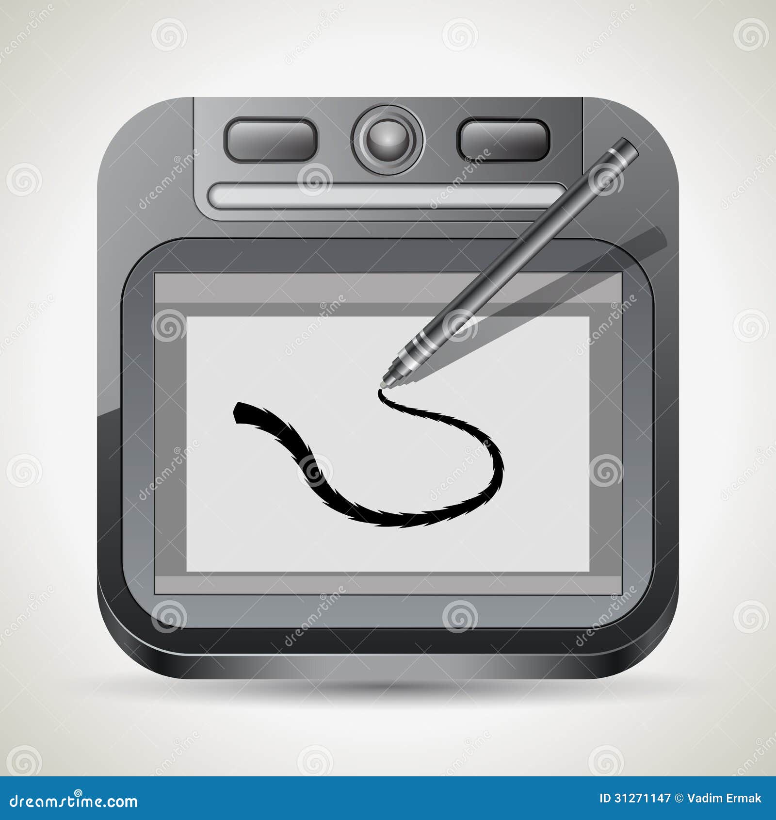 Graphic Tablet Vector Illustration Stock Vector - Illustration of ...