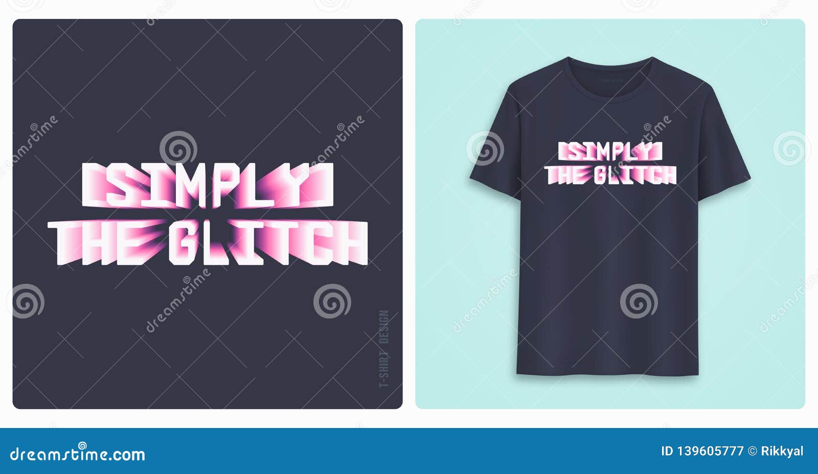 Graphic Tee Shirt Design, Print with Styled Text. Stock Vector ...