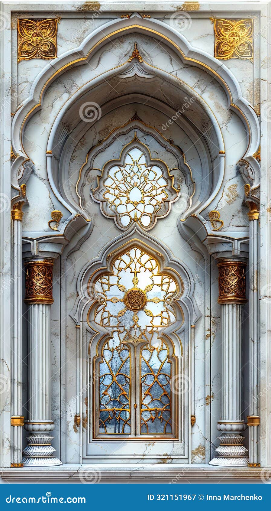 A Graphic Template Frame Featuring Ramadan and Islamic Architecture ...