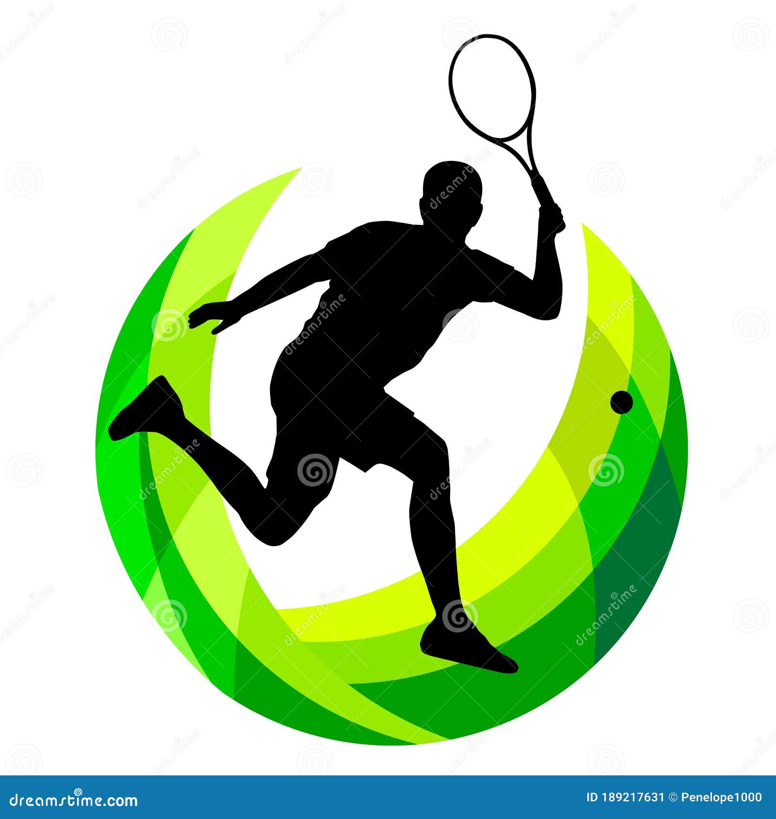 Abstract Tennis Player Graphic in Vector Quality. Stock Vector ...