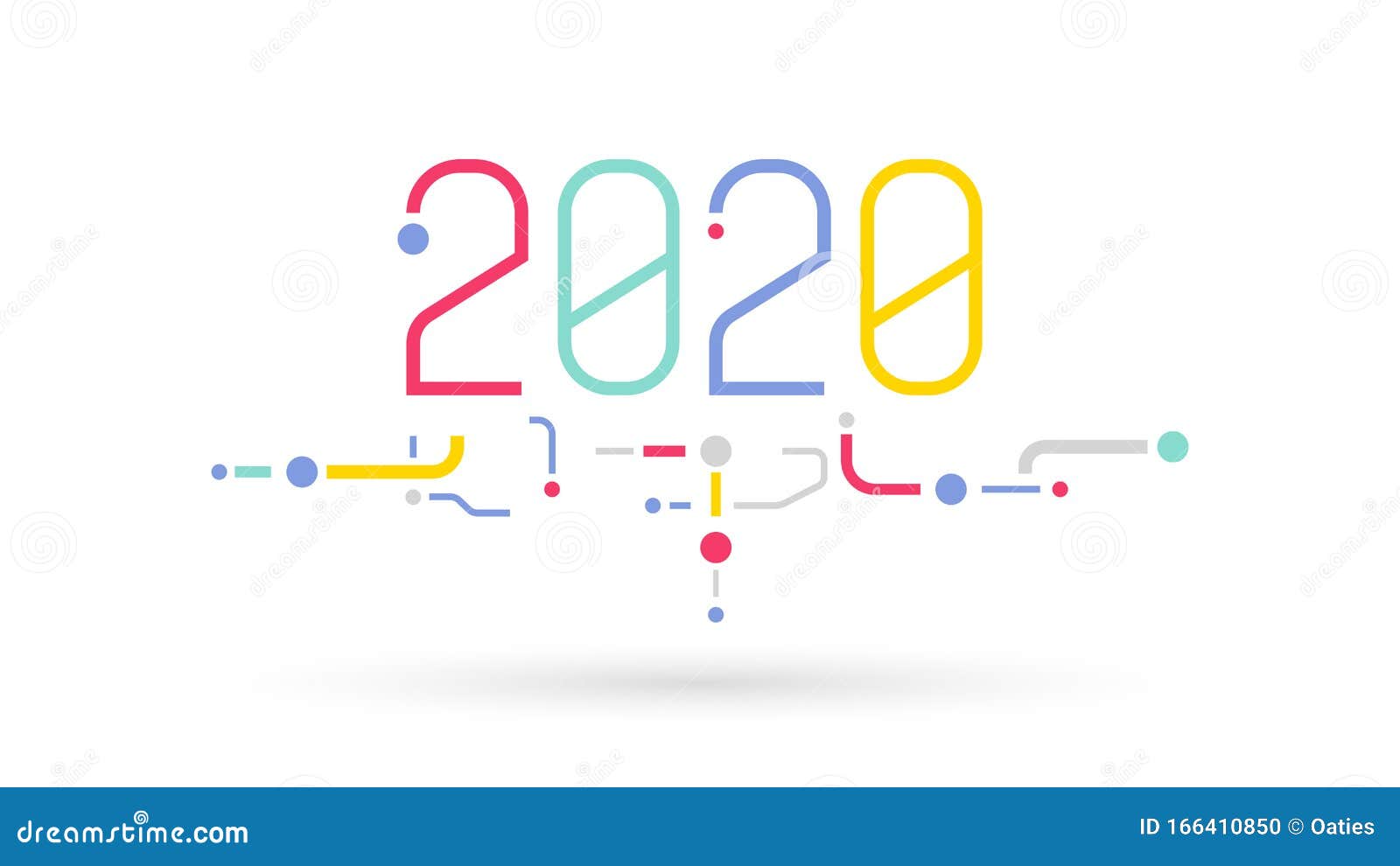 2020 Graphic Text Number Technology Logo Stock Vector - Illustration of ...