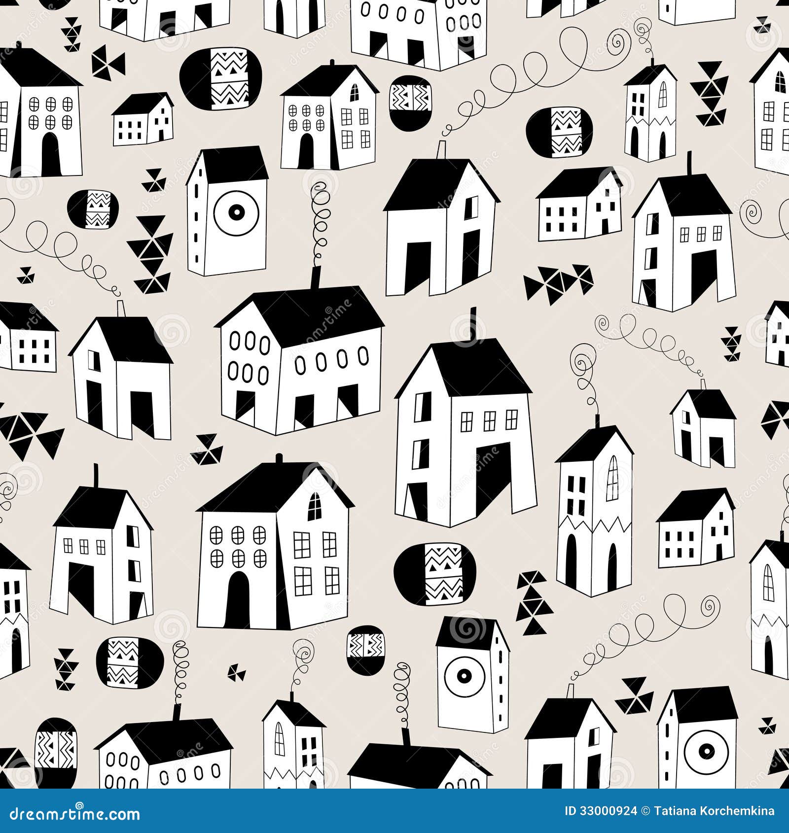 Graphic texture houses stock vector. Illustration of repeat - 33000924