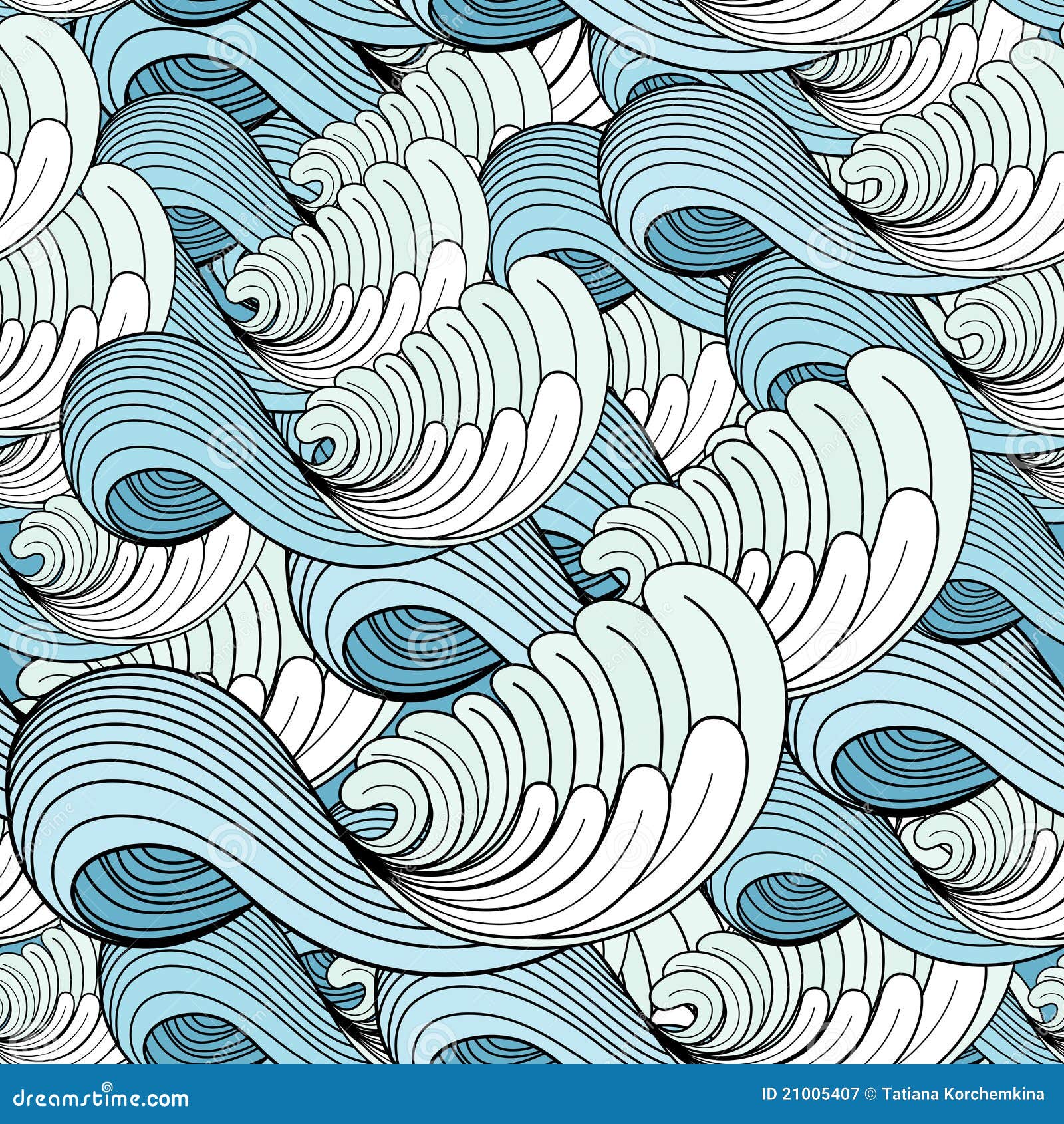 Graphic Texture of the Waves Stock Vector - Illustration of romantic ...