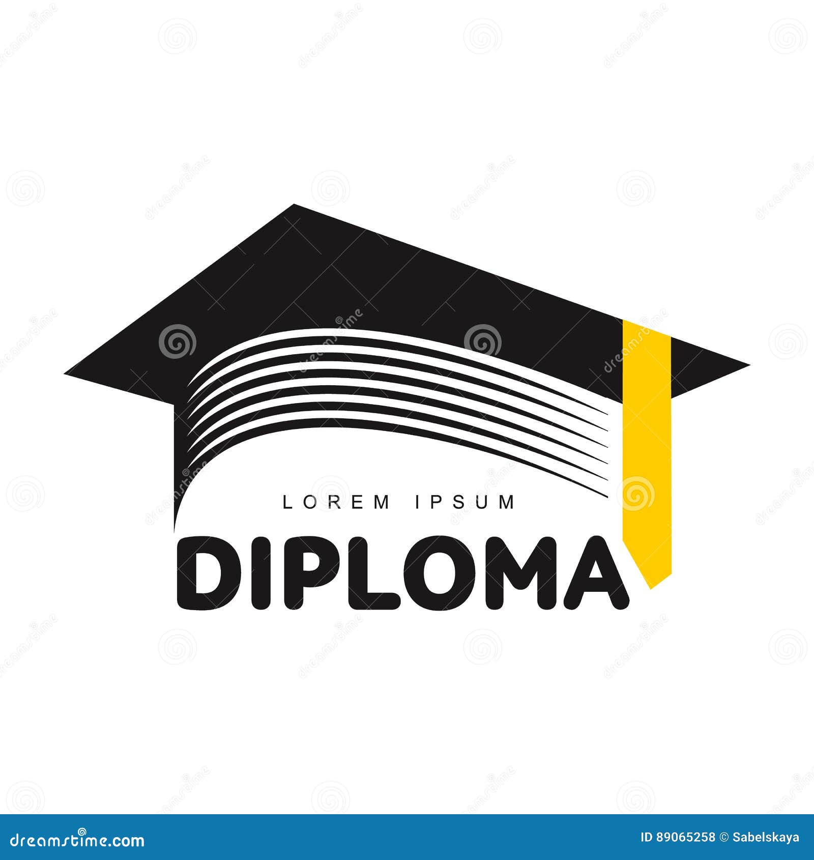 Graphic Three Colored Square Academic, Graduation Cap Logo Template ...