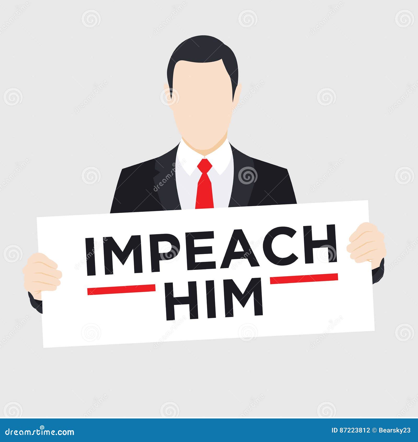 Graphic To Impeach the President Stock Vector - Illustration of office ...