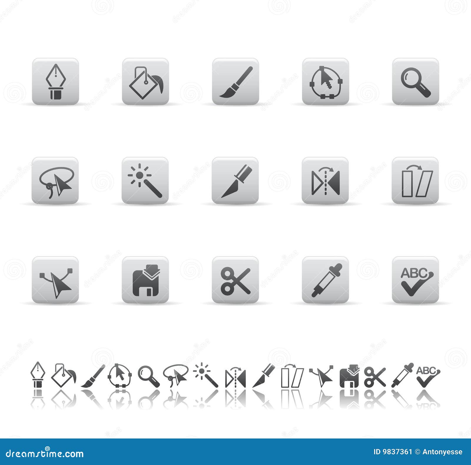 Graphic tools icons. stock vector. Illustration of designer - 9837361
